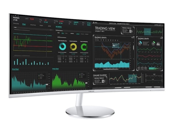 Samsung CJ791 34" Thunderbolt 3 Ultra Wide Screen Curved Monitor ...