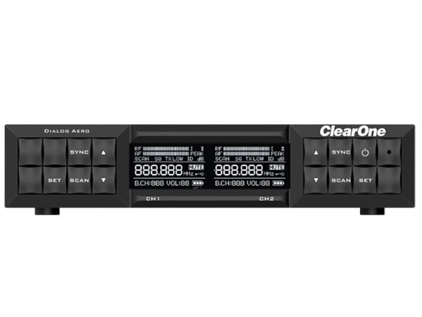 ClearOne Dialog Aero Rx Digital Wireless 2 Channel Microphone Receiver ...